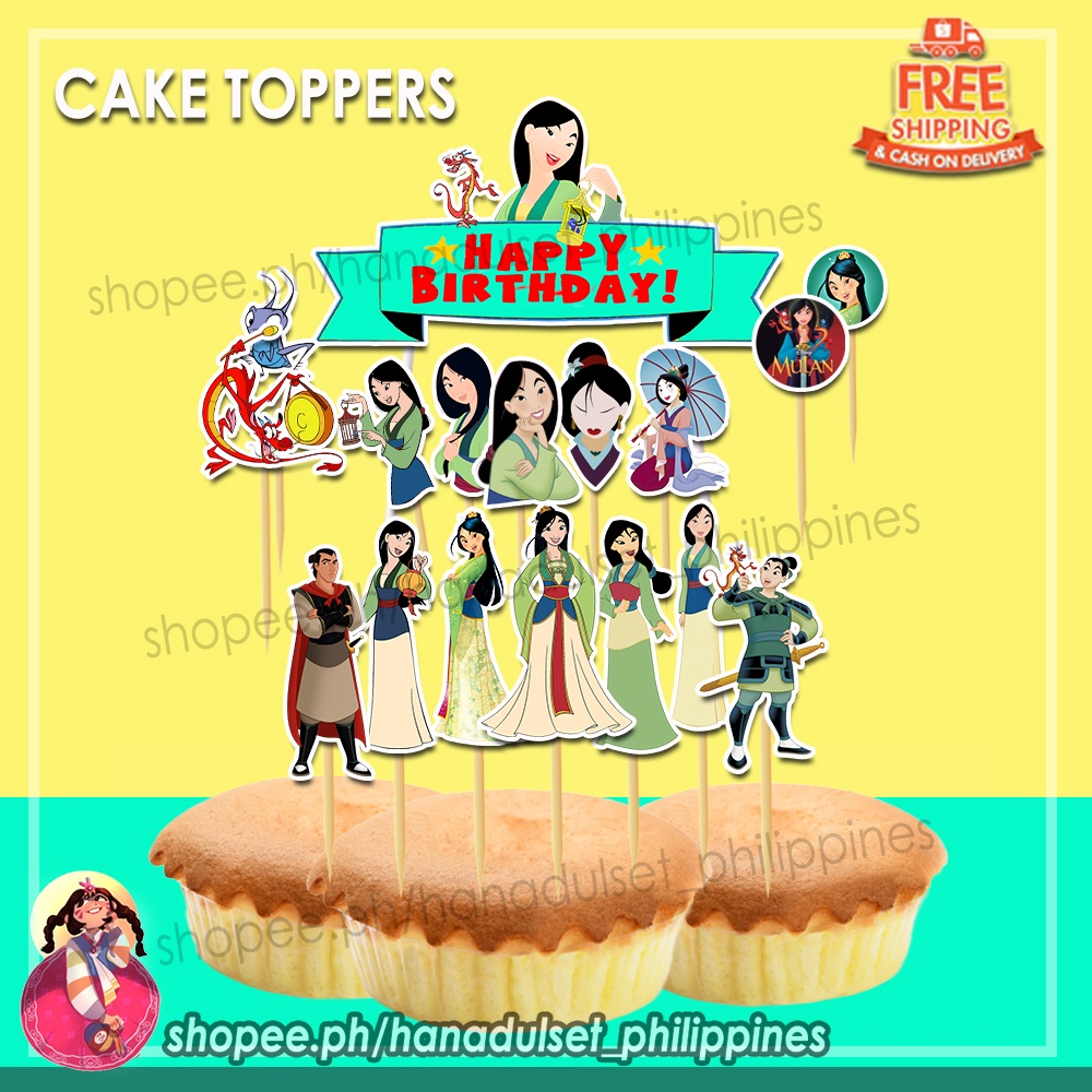 Mulan Topper | Cake Topper | Mulan cup cake toppers | Set ♥ hdsplus ...