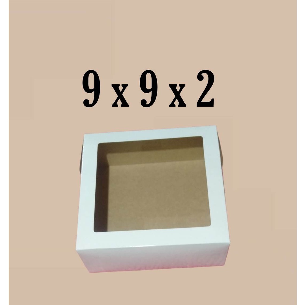 5 PIECES Reversible Pastry Box 9x9x2 inches | Shopee Philippines