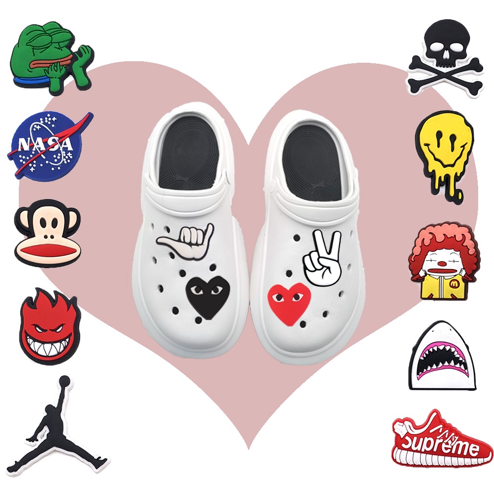 1pcs JIBZ CROC Sandal Accessories Pins Sandal Men's and Women's Shoe ...