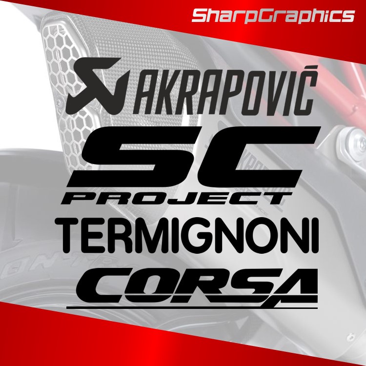 Akrapovic Termignoni Corsa Motorcycle Motorbike Sticker Decal | Shopee ...