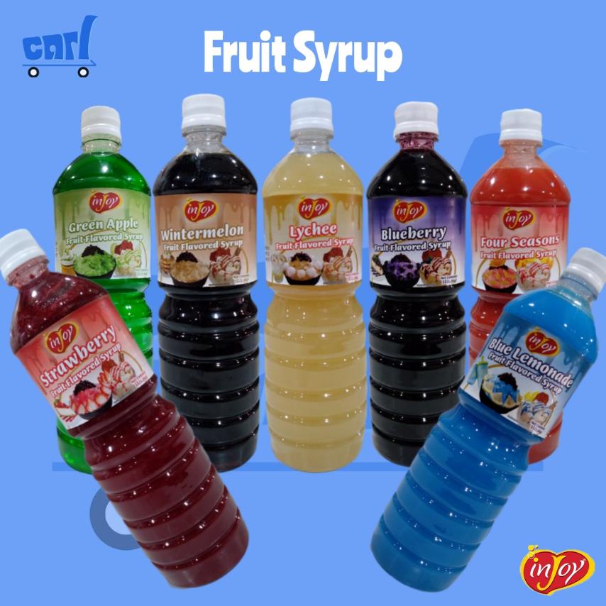 inJoy Fruit Flavored Syrup | 1L (Bottled) (Blue Lemonade, Strawberry ...