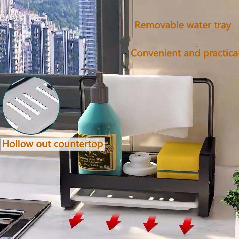 Aluminum dishcloth rack Multi-purpose shelf Dishwash cloth storage ...