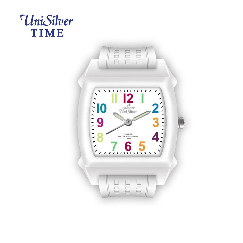 UniSilver TIME COLORFUN Kids' Small Analog Multi-Colored/White Rubber ...