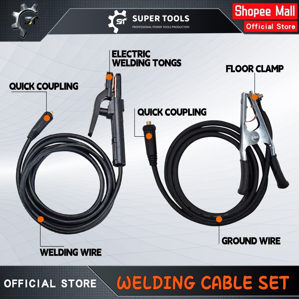 Welding machine Universal Welding Cable heavy duty 10 meters and Ground ...