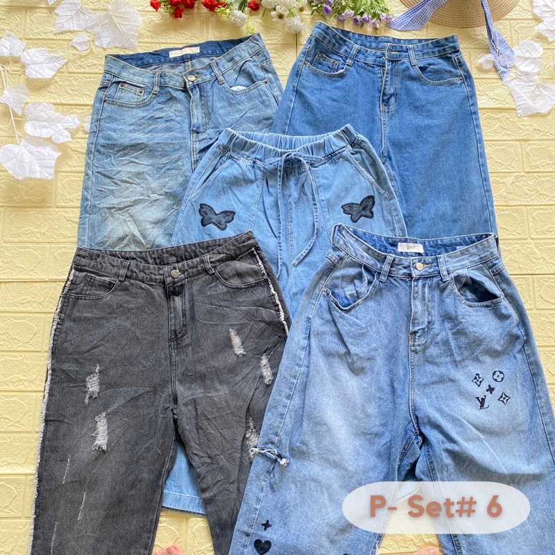 Hand-painted Denim Squarepants Wideleg Baggy Pants | Prepacked of 5pcs ...