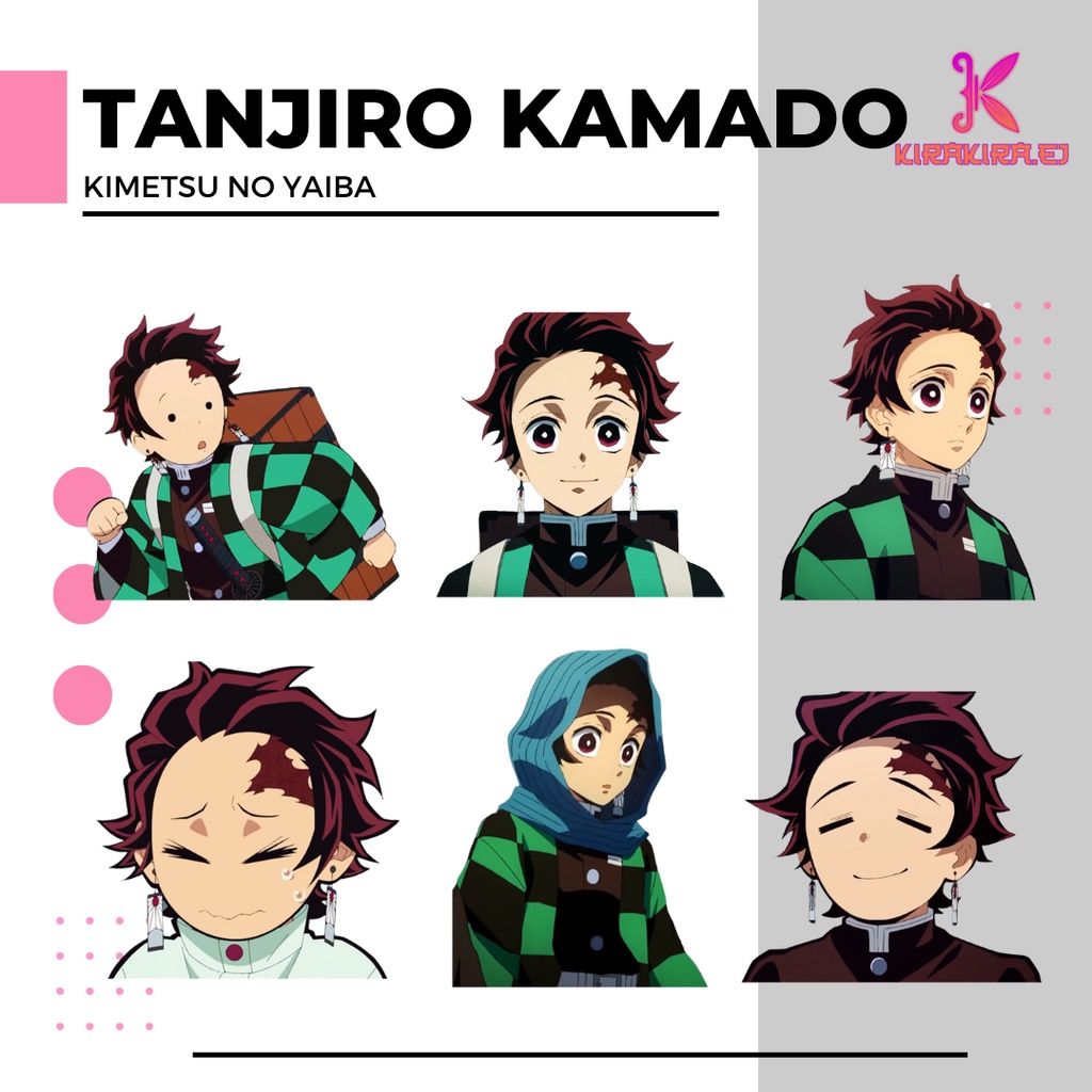 STICKER Tanjiro Kamado Kimetsu No Yaiba Demon Slayer Vinyl Water Proof ...