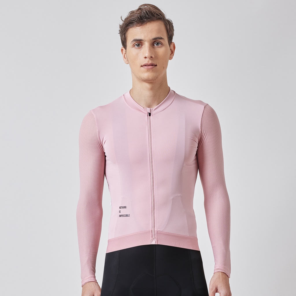 SPEXCEL New Pro Long Sleeve Cycling Jersey Summer Lightweight Fabric Low Collar Design With mesh ...