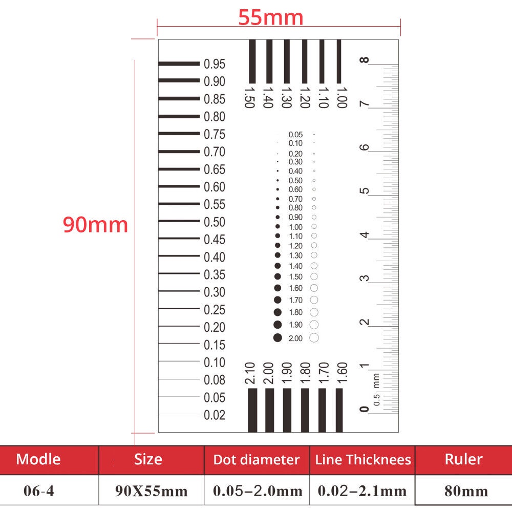 AZJ High Precision Film Point Gauge Soft Ruler Microscope Micrometer ...
