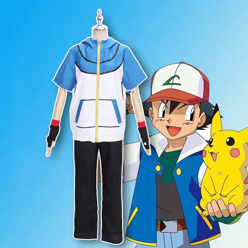 Pokemon Ash Ketchum Cosplay Costumes Ash Ketchum Set Christmas And Halloween Costumes Shopee