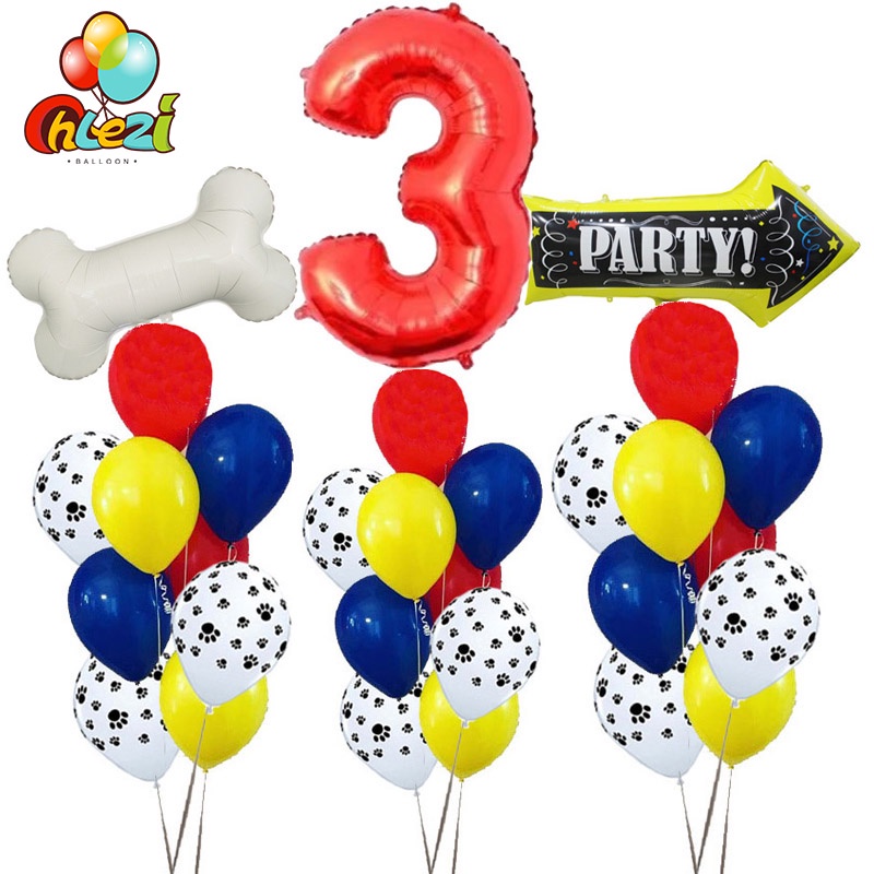 12pcs Paw Patrol Theme Paw Patrol Party Decorations Set Foil Balloon 32inch Number Balloon Baby ...