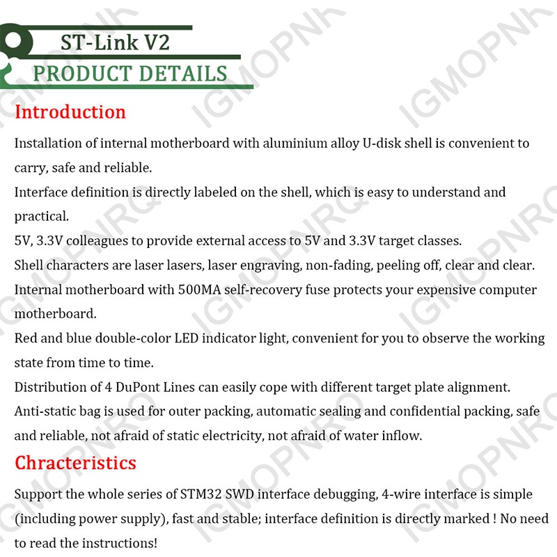 St Link V2 Stlink Mini Stm8stm32 Stlink Simulator Download Programming With Cover Shopee