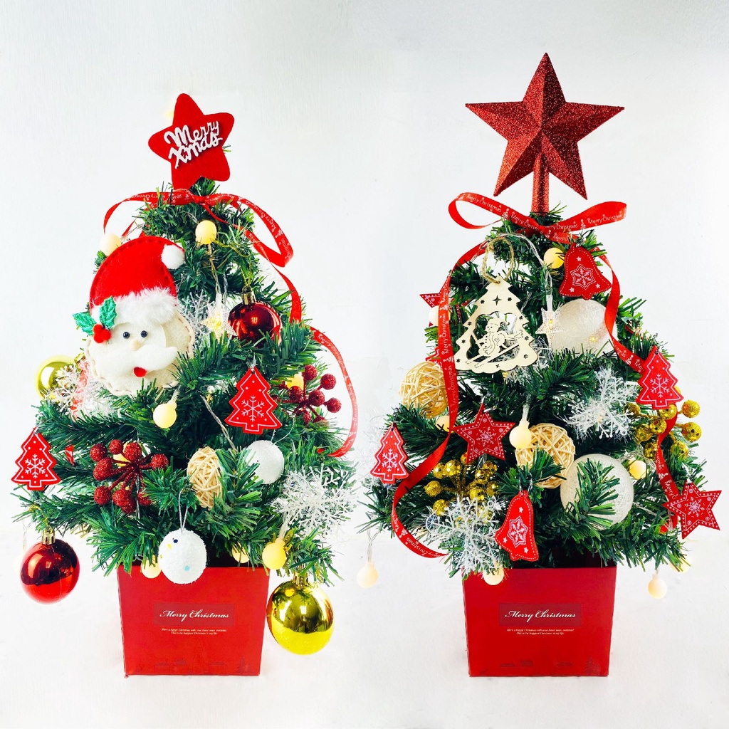 50CM Mini Christmas Tree Aritificial Desktop Xmas Tree Home Hotel ...