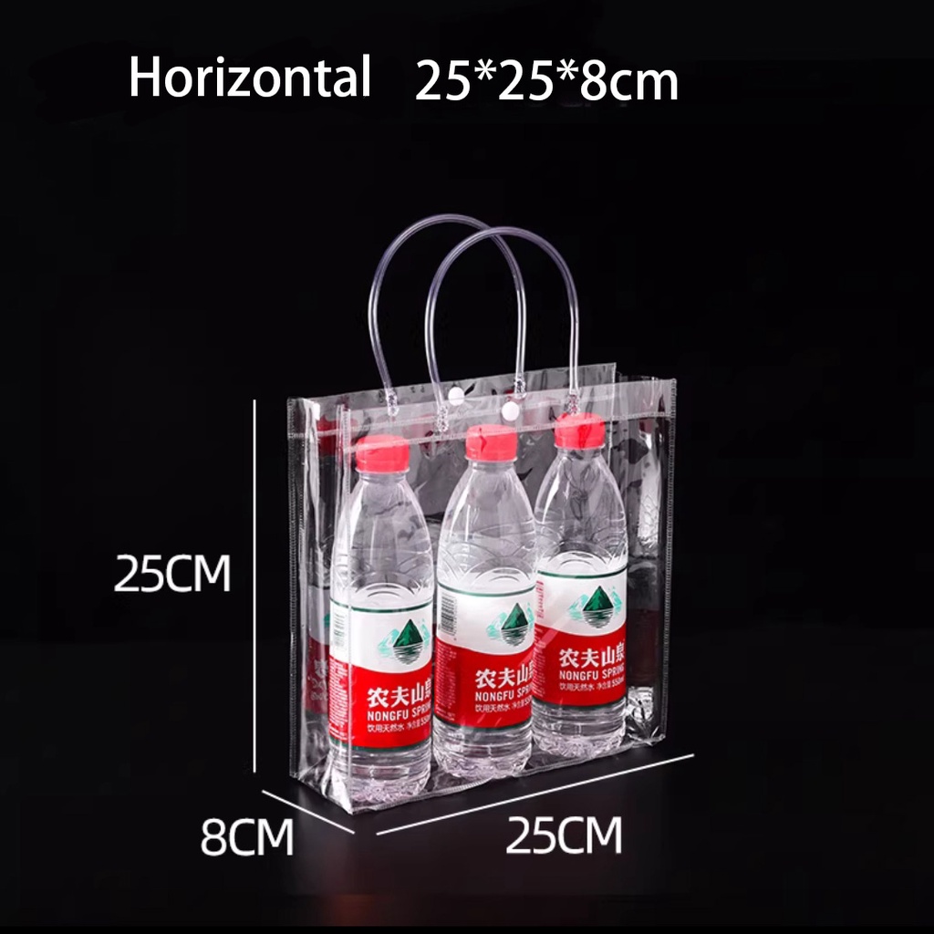 PVC Handle Bag With Handle Transparent Bag Gift Bag Clear Tote Bag ...