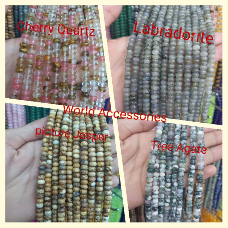 Siopao Shape Stone Natural Stone, Cherry Quartz, Labradorite, picture ...
