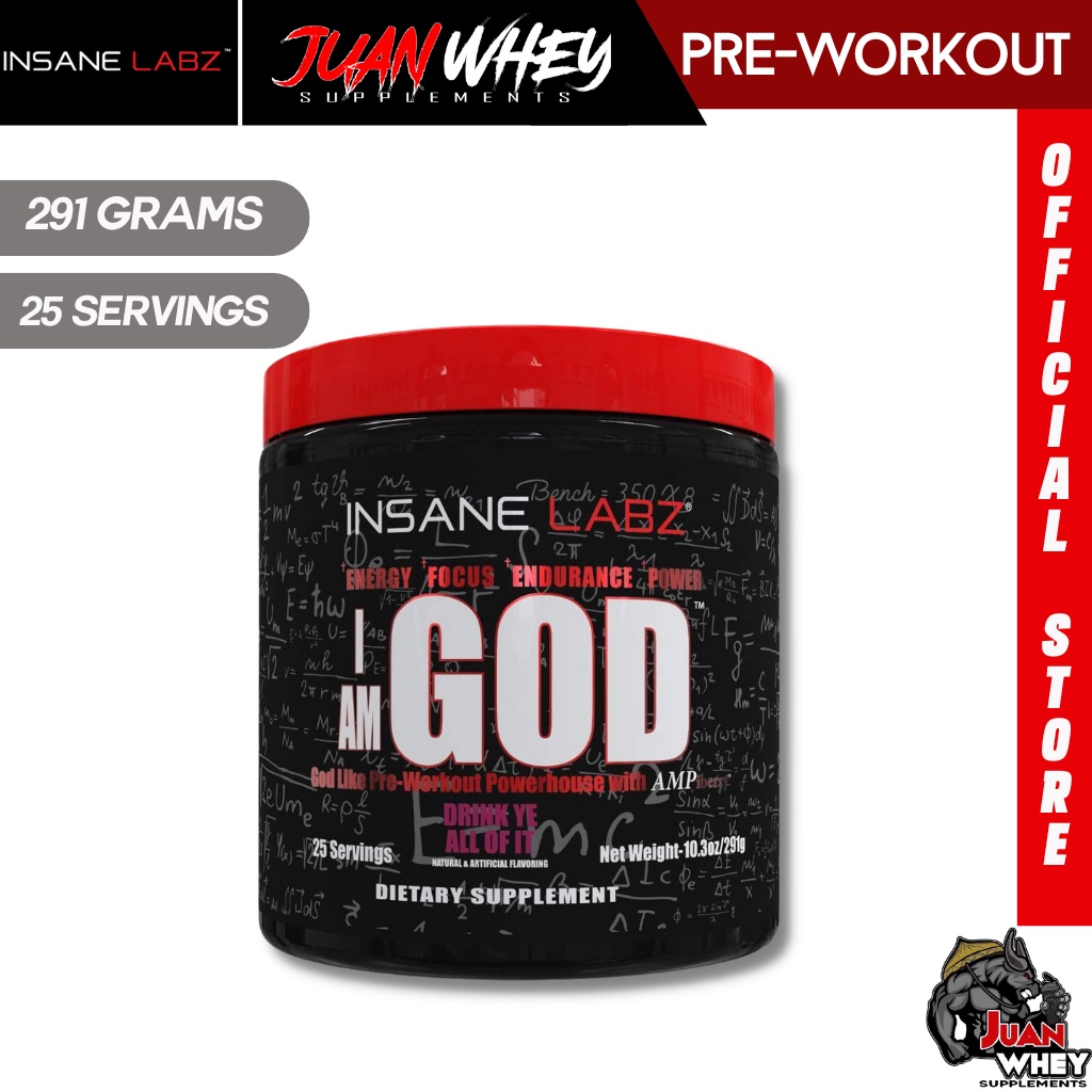 INSANE LABZ I Am God High Stimulant Pre-Workout Powder (25 Servings ...