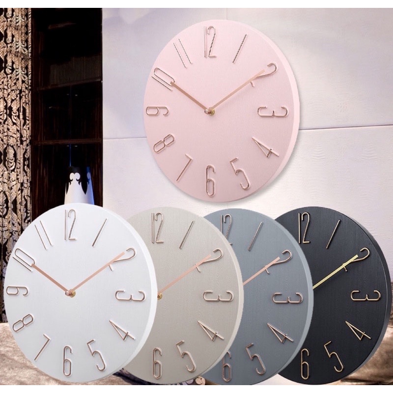12in 30cm wall clock Amazon Nordic light luxury creative clock living ...