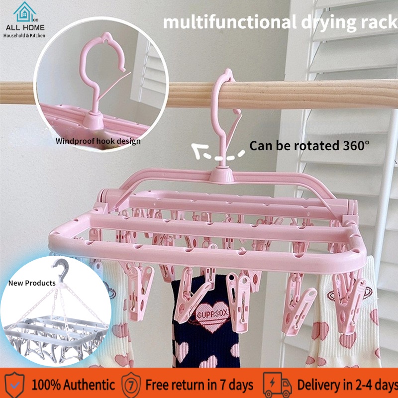 32 clip folding hanger clip drying rack drying socks multi-clip clothes ...