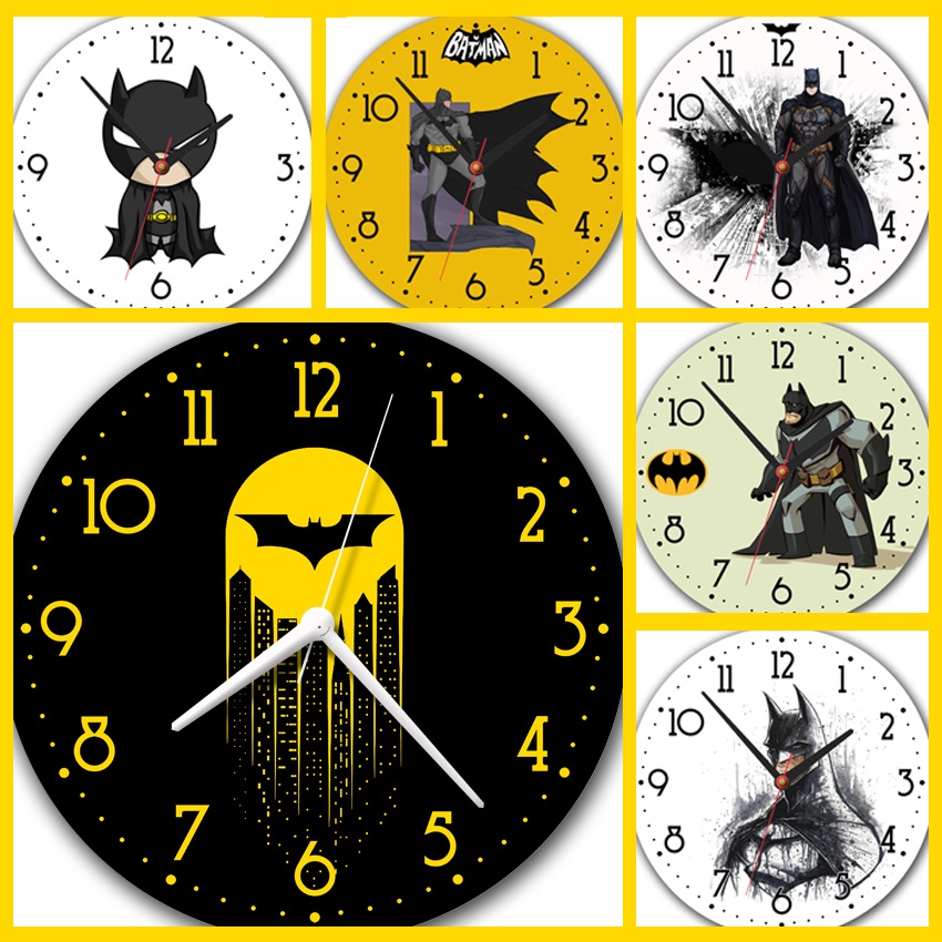 Myu Art | Batman Wall Clock Superhero Comic Character DC Joker Harley ...
