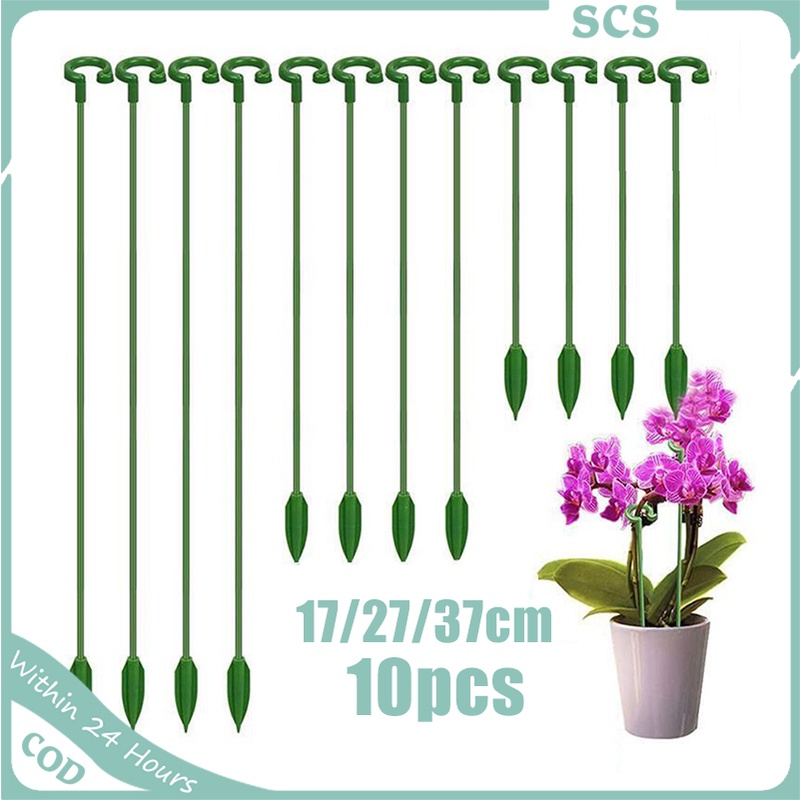 10Pcs Plant Support Stakes Orchid Support Stakes for Garden Single Stem ...