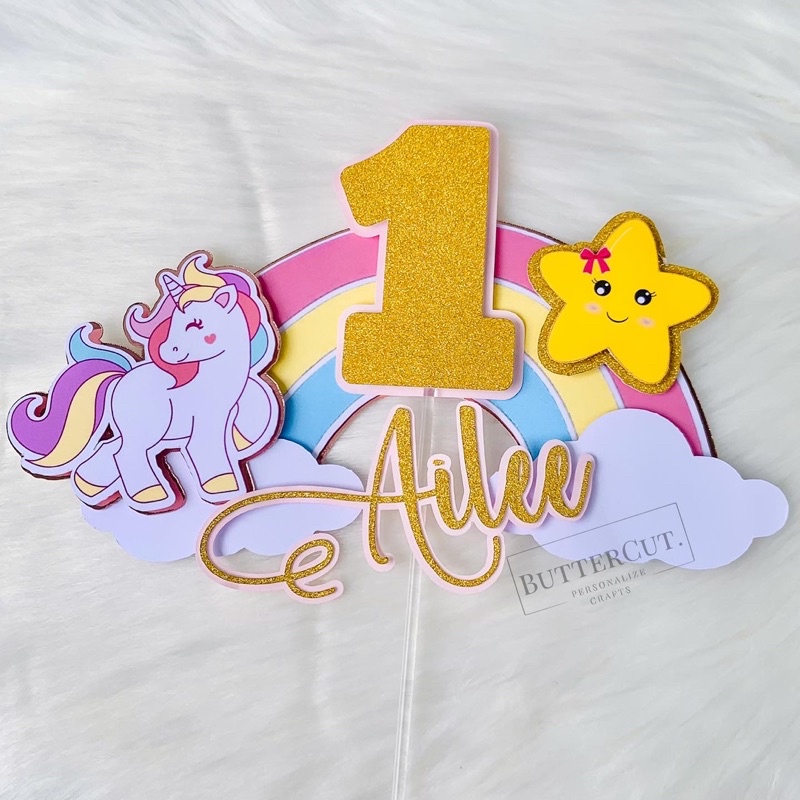 2D UNICORN CAKE TOPPER | Shopee Philippines