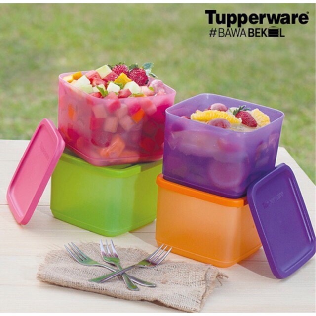 Tupperware 850ml Fridgemate Medium Square Rounds food storage | Shopee ...