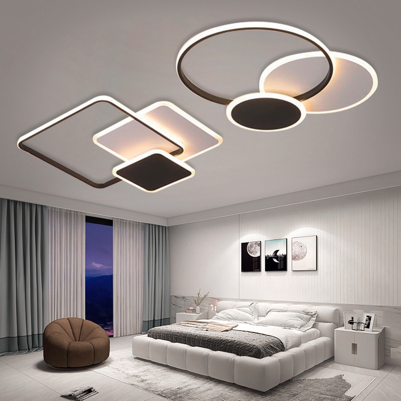 Nordic Chandelier Ceiling Light Round Led Bedroom Center Lamp Sala ...