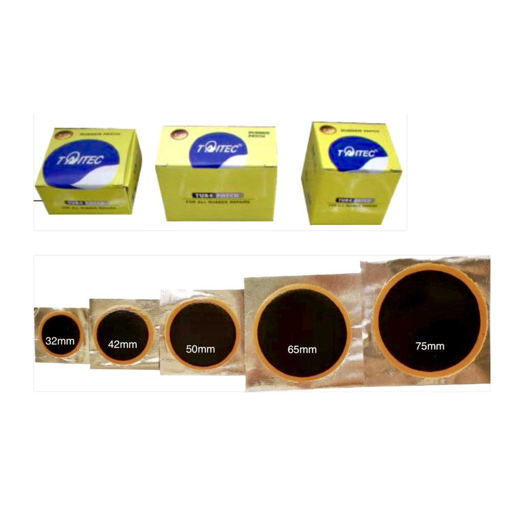 Taitec Orange Round Tube Vulcanizing Patches /Tire Patches | Shopee ...