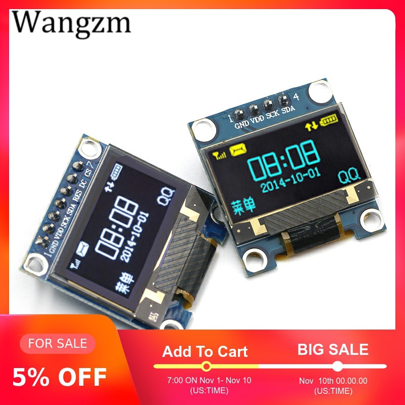 0.96 inch IIC Serial OLED Display Module 128X64 I2C 12864 LCD Screen ...