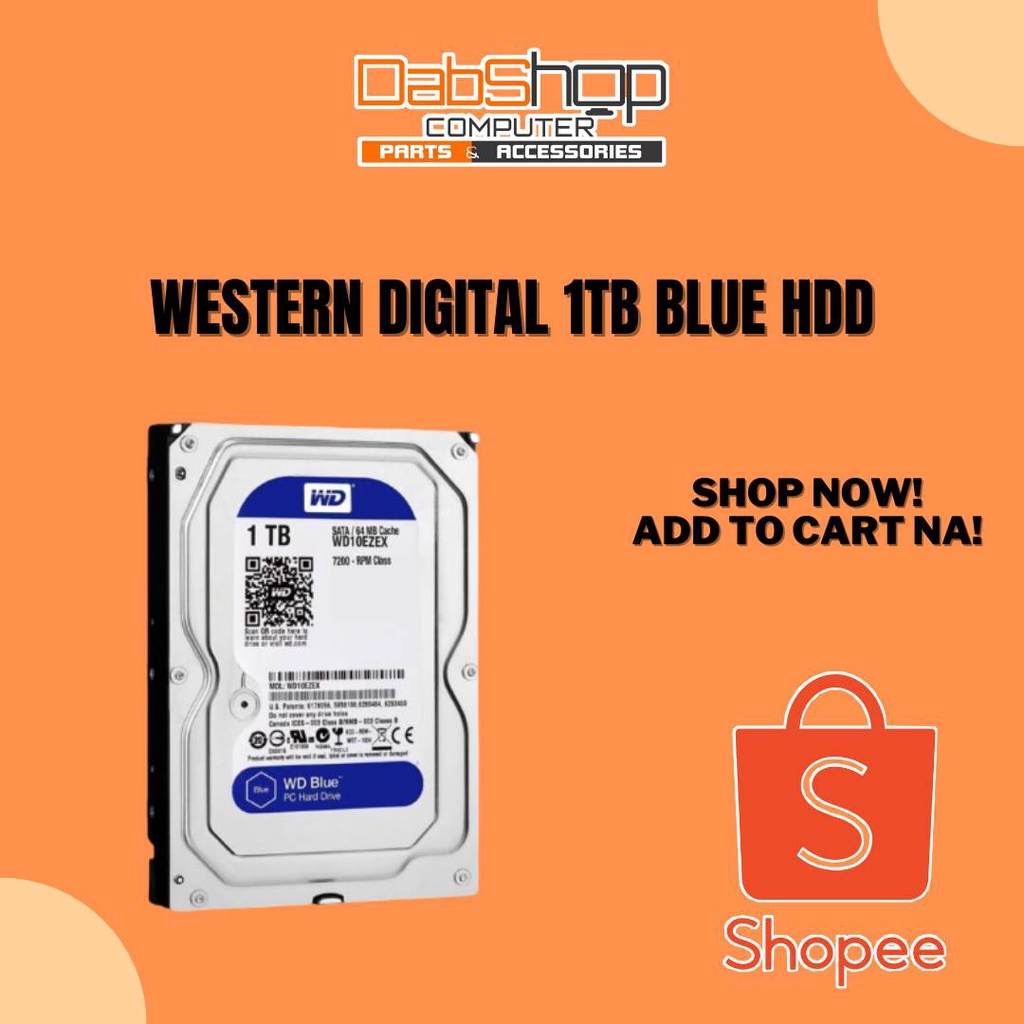 WESTERN DIGITAL 1TB BLUE WD10EZEX HDD | Shopee Philippines