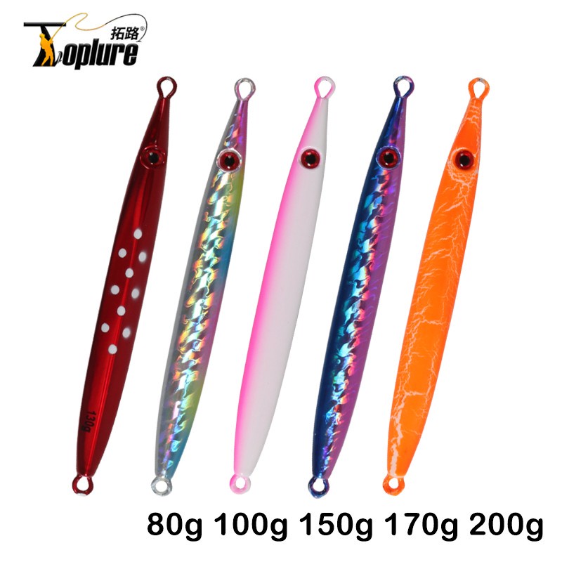 TL 80g 100g 150g 170g 200g Fast Jigging Lure Speed Sinking Luminous Vertical Jigs Saltwater ...