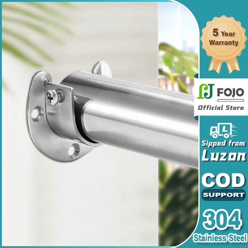 【FOJO】Clothes Rail Closet Rail Curtain Rod Round Tube Closet U Shaped ...