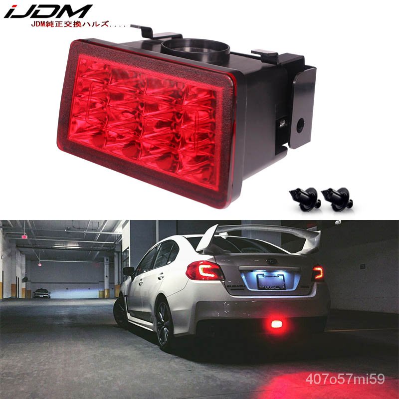 iJDM F1 Style strobe LED Rear Fog Light Kit For 2011-up Subaru WRX STi ...