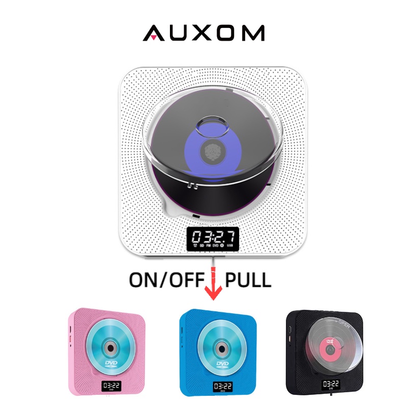 Auxom Portable Bluetooth DVD CD Player/Wall-Mounted USB Drive Player ...