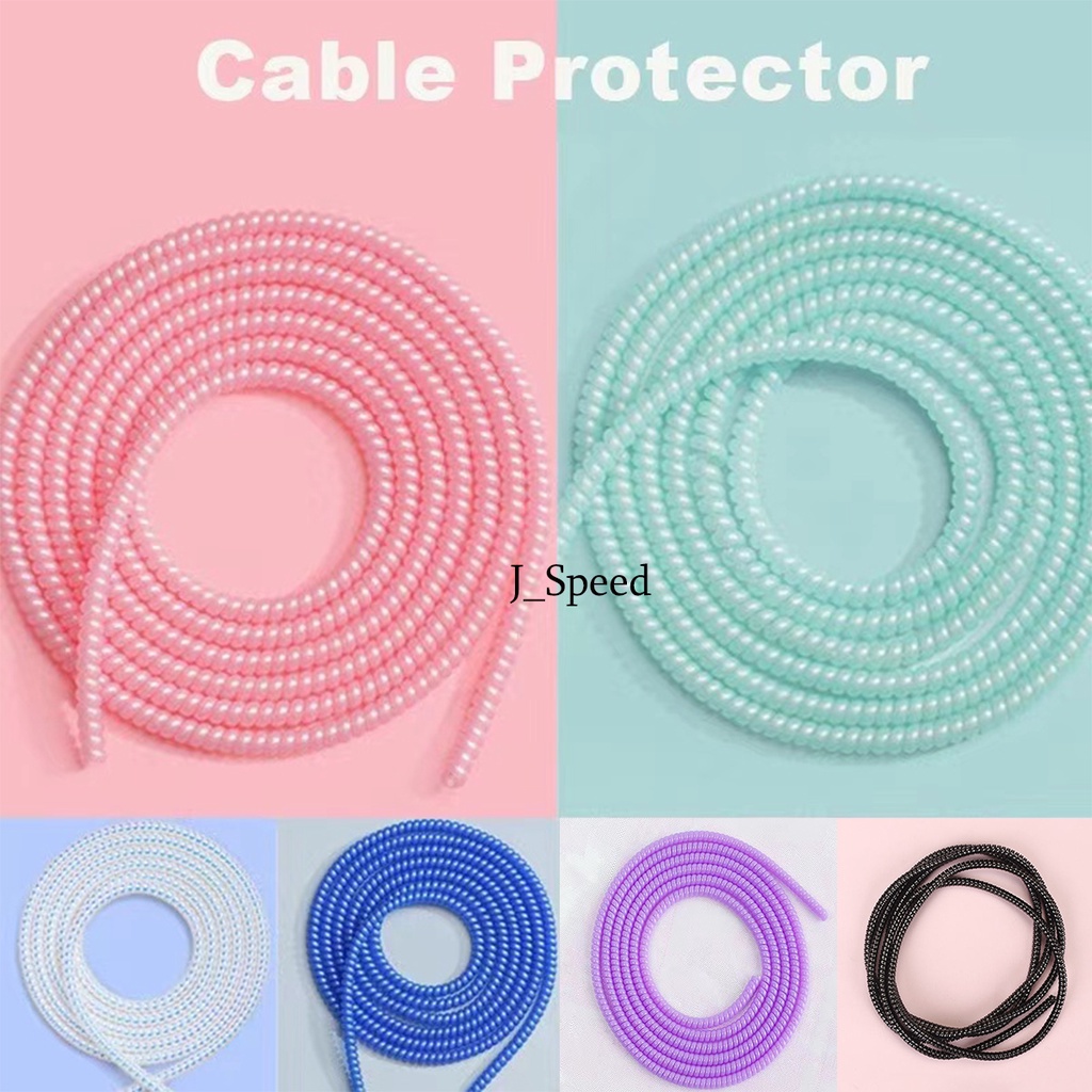 1.5M Charging Cable Cover/Pearlescent Spiral Cable Protector/Cord ...