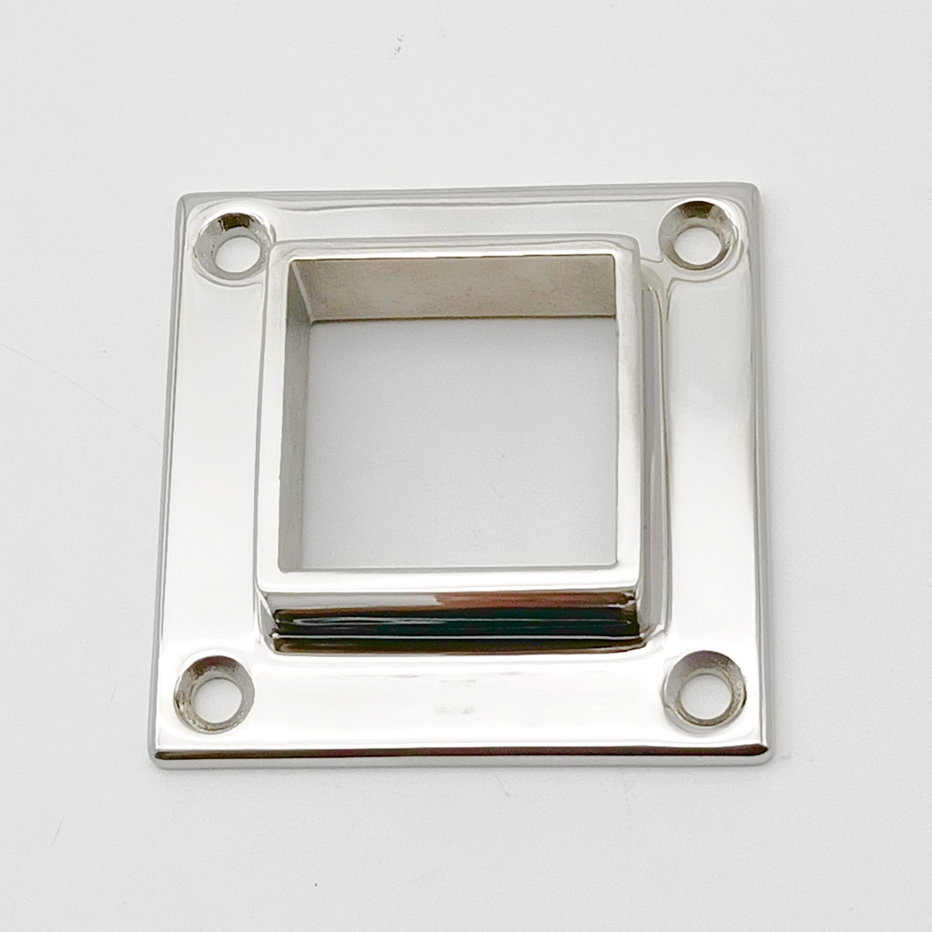 304 Stainless Steel Square Flange with Neck 50*50mm inner Dia. Stair ...