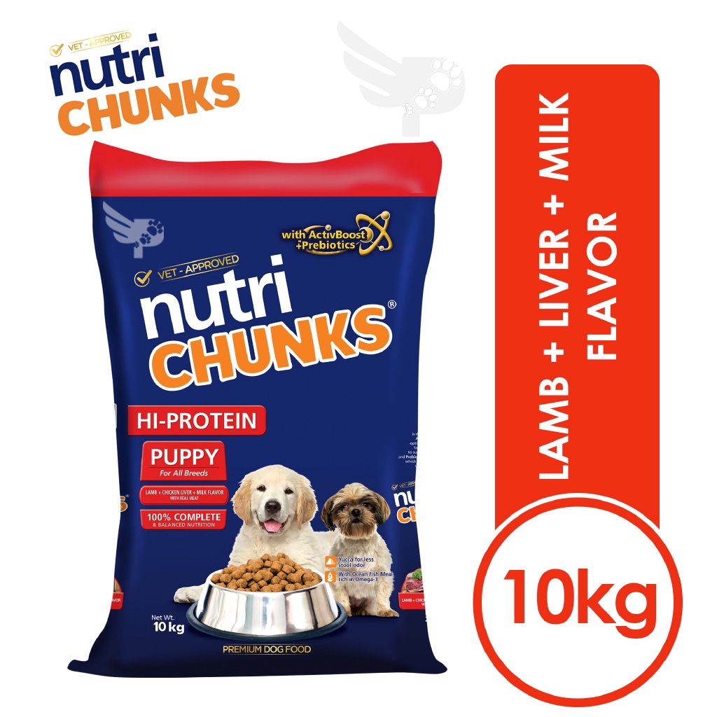 NUTRI CHUNKS HI-PROTEIN PUPPY 10kg (LAMB + CHICKEN LIVER + MILK FLAVOR) – Dog Food Philippines ...