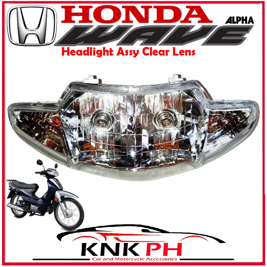 HONDA WAVE ALPHA 110 Headlight Assy Clear lens Head Lights Assembly ...