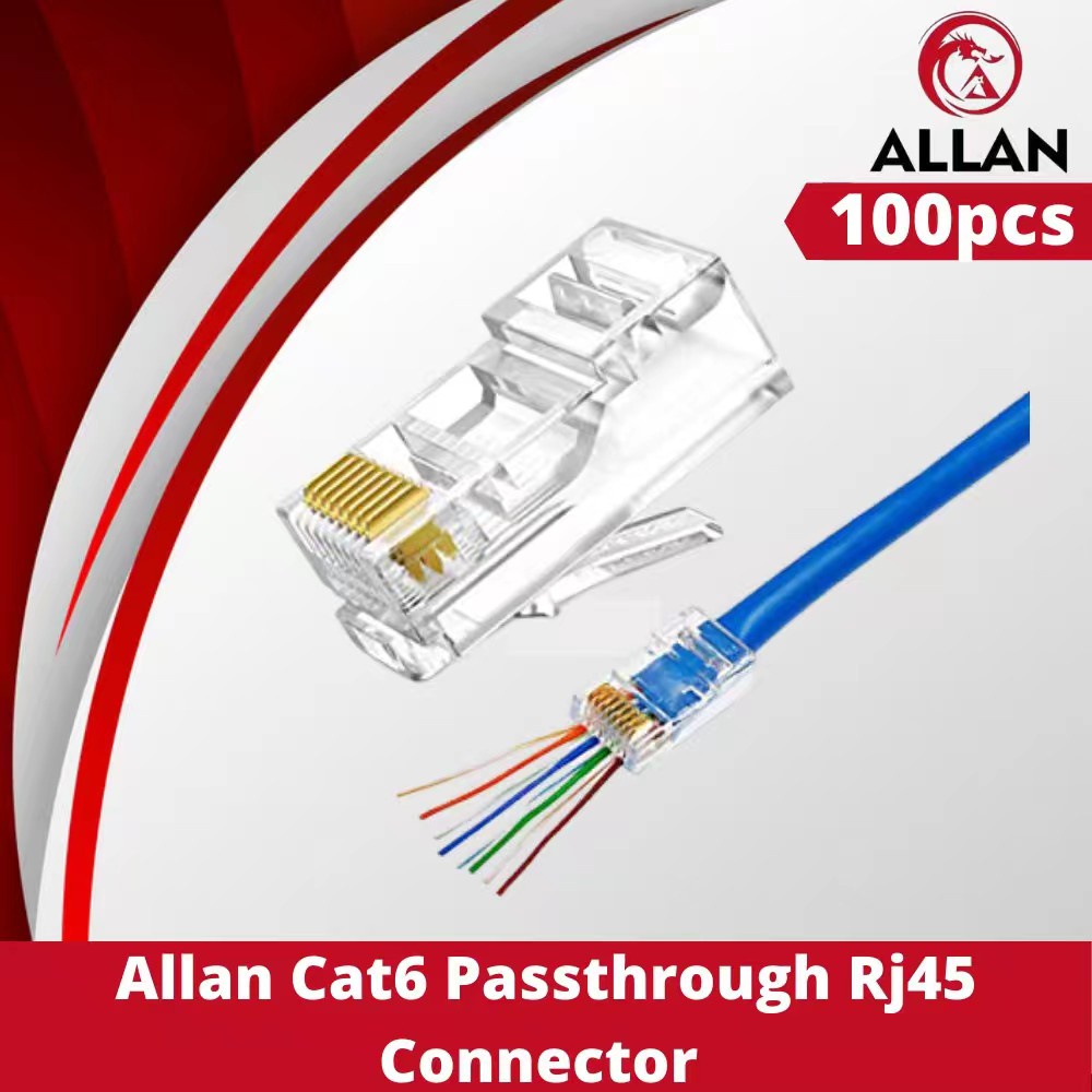 Qwinner Allan RJ45 Passthrough Connector Modular Ethernet Cable Header ...