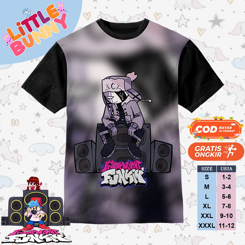 Funkin RUV ART 2d GAME Children's T-Shirt - LITTLE BUNNY | Shopee ...