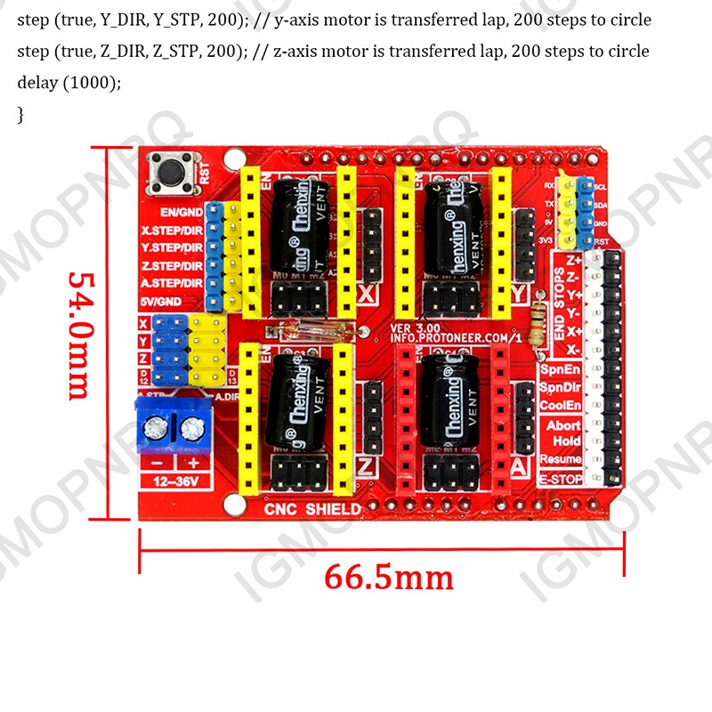 CNC Shield V3 Engraving Machine / 3D Printer / + 4pcs DRV8825 Driver ...