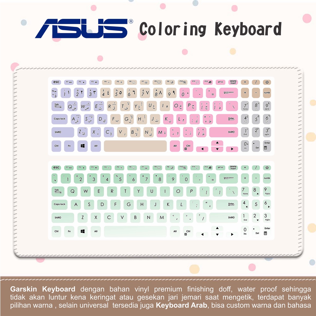 Asus Keyboard Sticker | Asus Garskin Keyboard Universal | Arabic ...