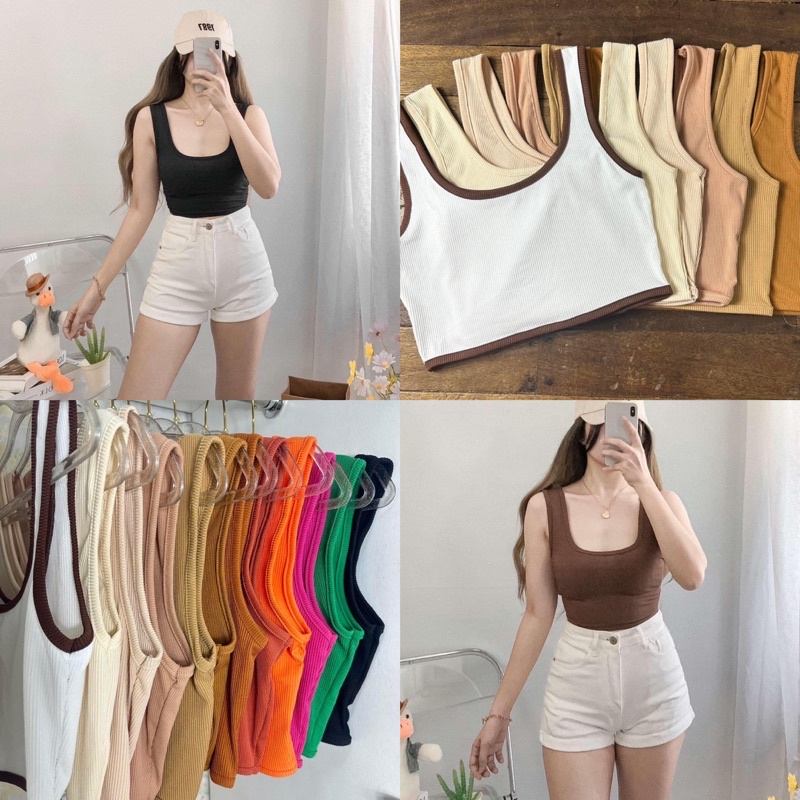 Andrea Sando Basic Crop Top For Women | Shopee Philippines