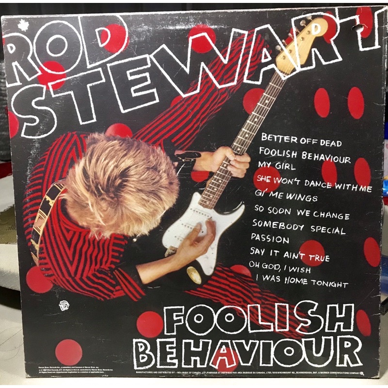 ROD STEWART Foolish Behavior Vinyl LP | Shopee Philippines