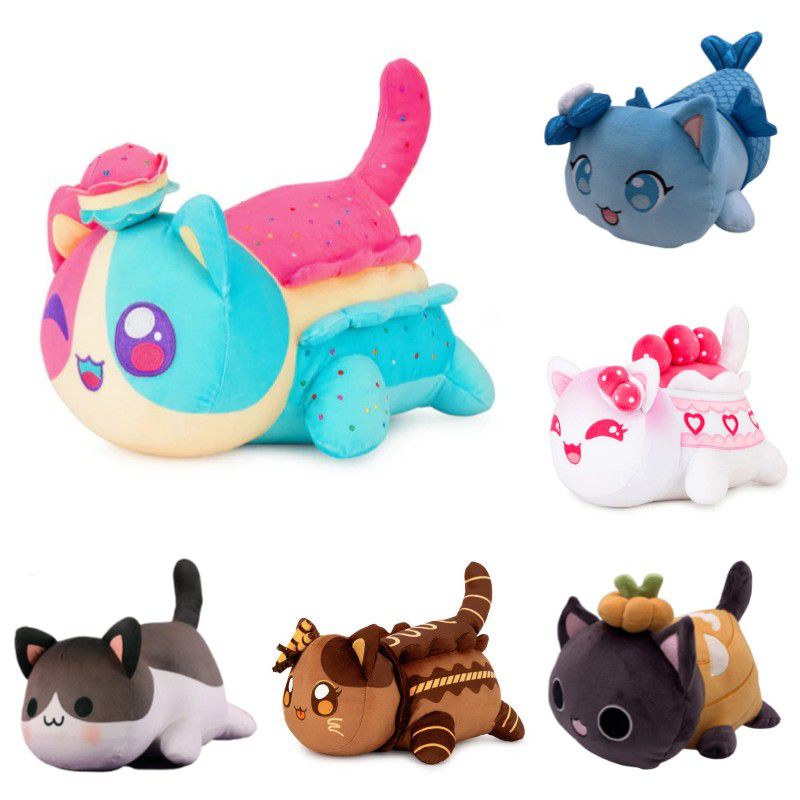 25cm Cute Kawaii Aphmau Meows Cat Plush Toy Soft Meemeow Stuffed Donut ...