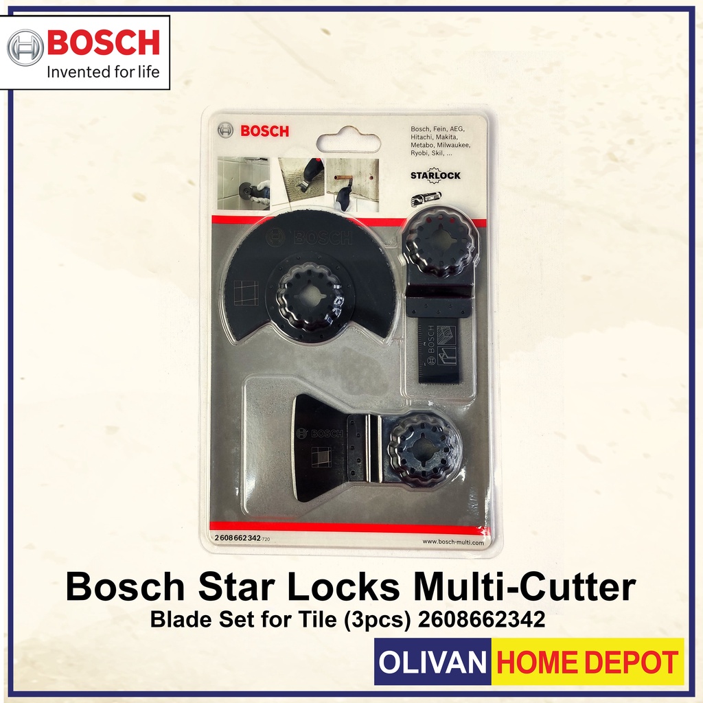BOSCH Accessories Multi-Cutter Blade Set for Tile 2608662342 (3 pieces ...