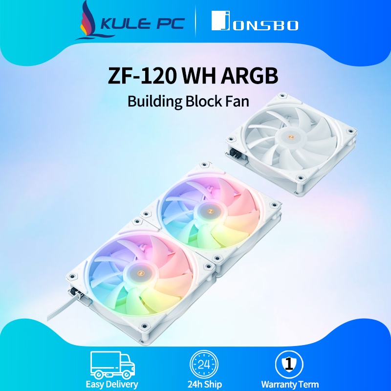 [Ready Stock]Jonsbo ZF-120 ARGB Building Block Fan White 120mm CPU Fan ...