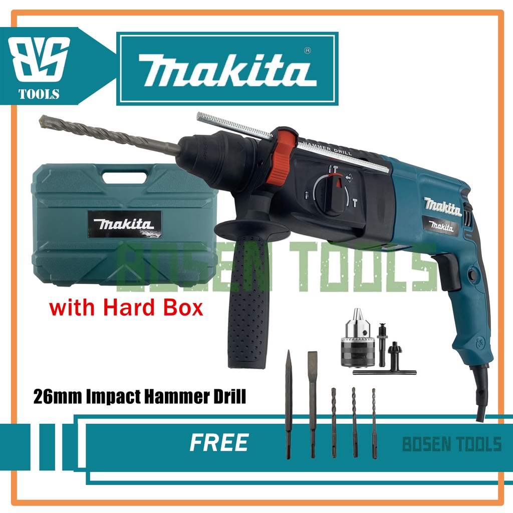 Makita Professional Heavy Duty 1050W 26mm Impact Hammer Drill ...