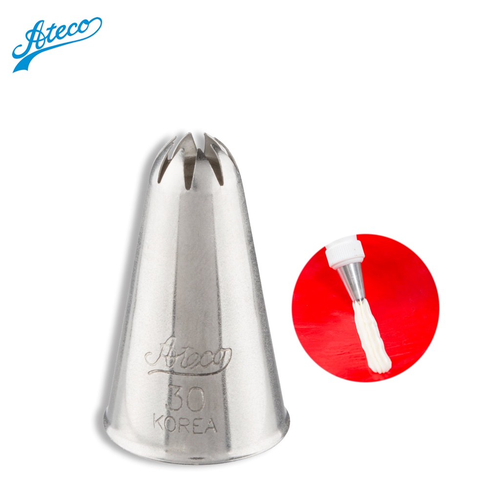 Ateco 30 Closed Star Piping Tip Stainless Steel Icing Tip ( Set of 2 ...