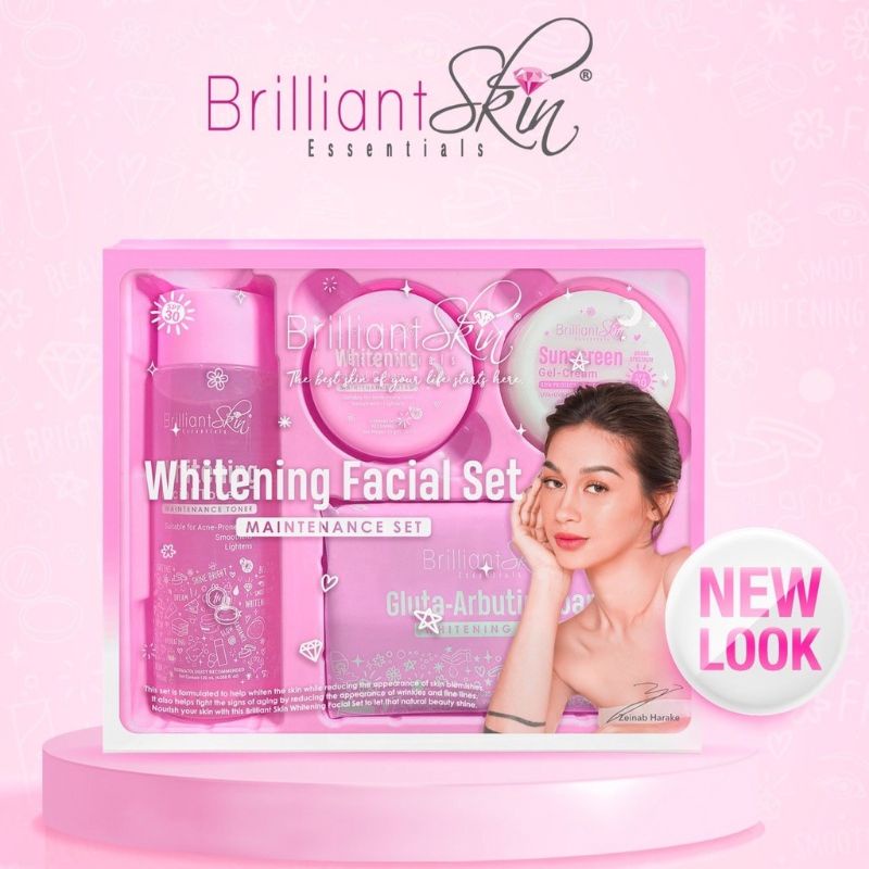 100% Brilliant Skin Rejuvenating Whitening Hydrating Set Soap Sunscreen ...
