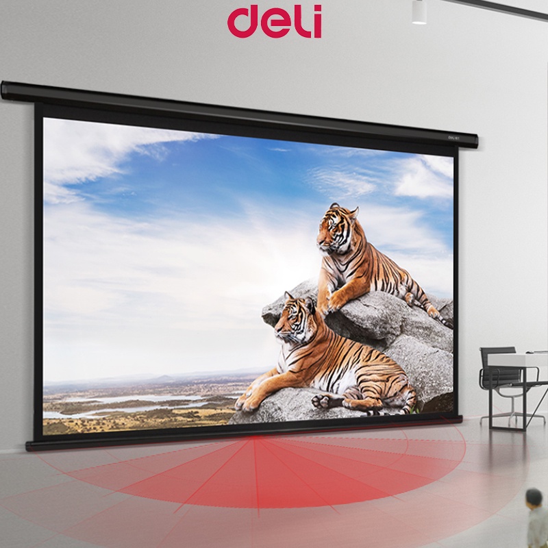 Deli 4K Portable Projection Screen Home HD Automatic Rising-Lowering ...